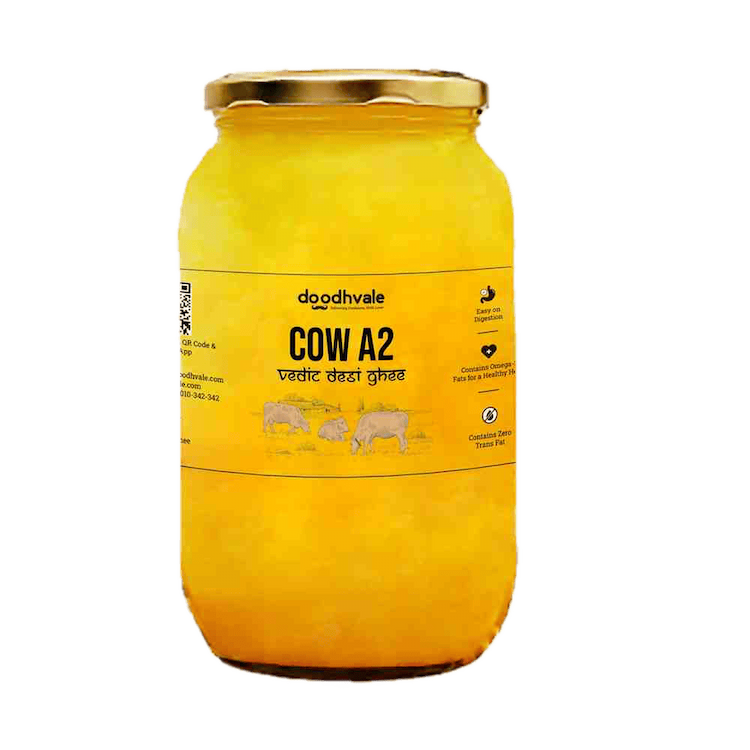 Doodhvale Farms Desi A2 Cow Ghee Online - Bilona Vedic Method